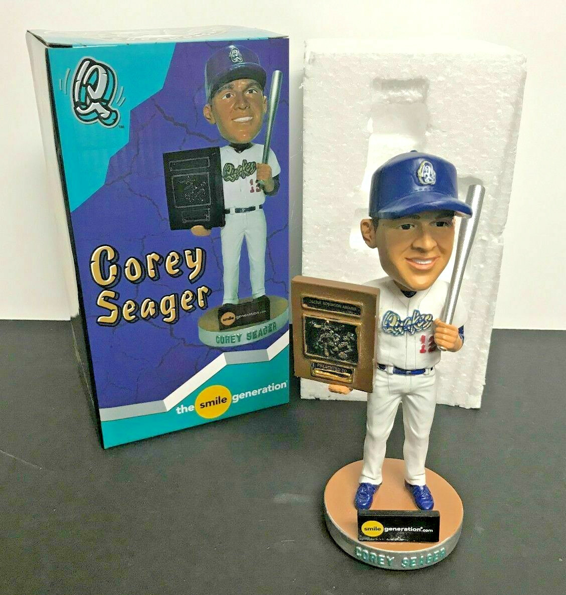 Corey Seager 2017 Quakes Bobblehead SGA Jackie Robinson Rookie of the ...