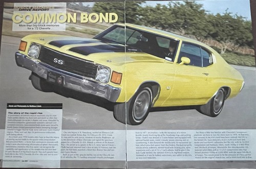 1972 CHEVROLET CHEVELLE SS 454 HARDTOP 6 COLOR Page Article | eBay