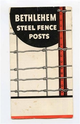 Bethlehem Steel Fence Posts Brochure 1936 Omega Erecto | eBay