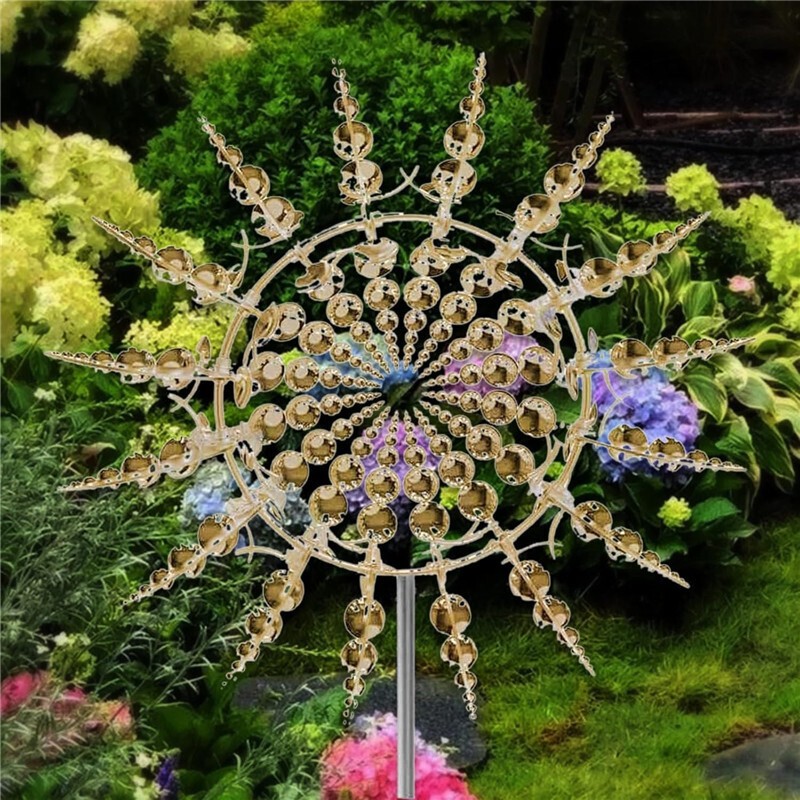 Wind Powered Kinetic Sculpture And Magical Metal Windmill Spinner ...
