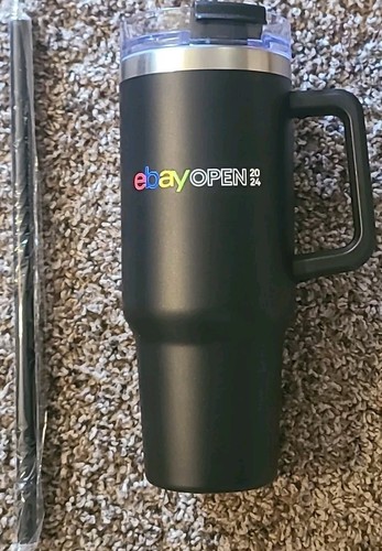 EBAY OPEN 2024 SWAG Official RARE Clear Cap Mug Tumbler and Straw | eBay
