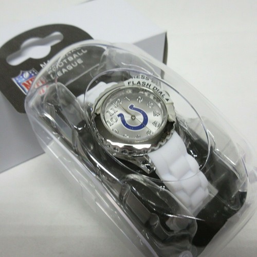 NIP JUNIORS INDIANAPOLIS COLTS WATCH NFL FAN GAMETIME GIFT WHITE RUBBER ...