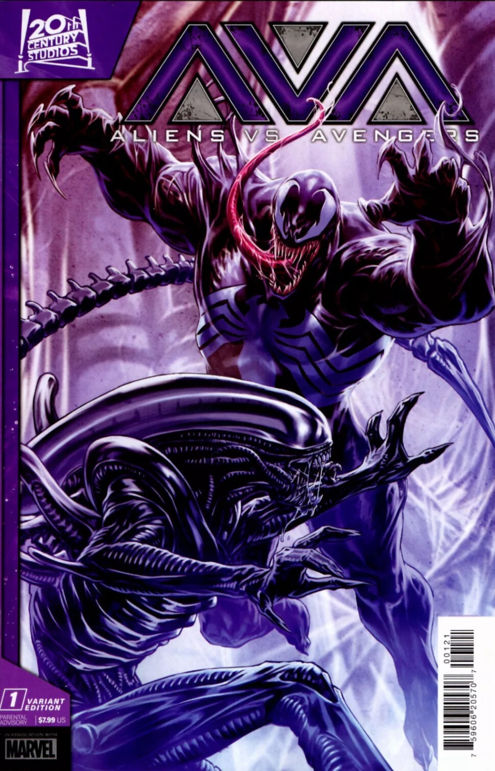 Aliens vs. Avengers #1 VENOM Mark Brooks Variant Cover Unread | eBay