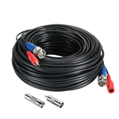 ZOSI 60FT CCTV BNC Video Power Cable for Security Camera System DVR ...