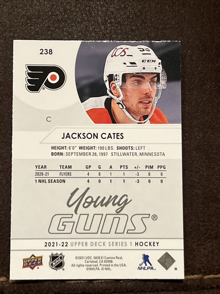 2021-22 Upper Deck Series 1 - Young Guns #238 Jackson Cates (RC) | eBay