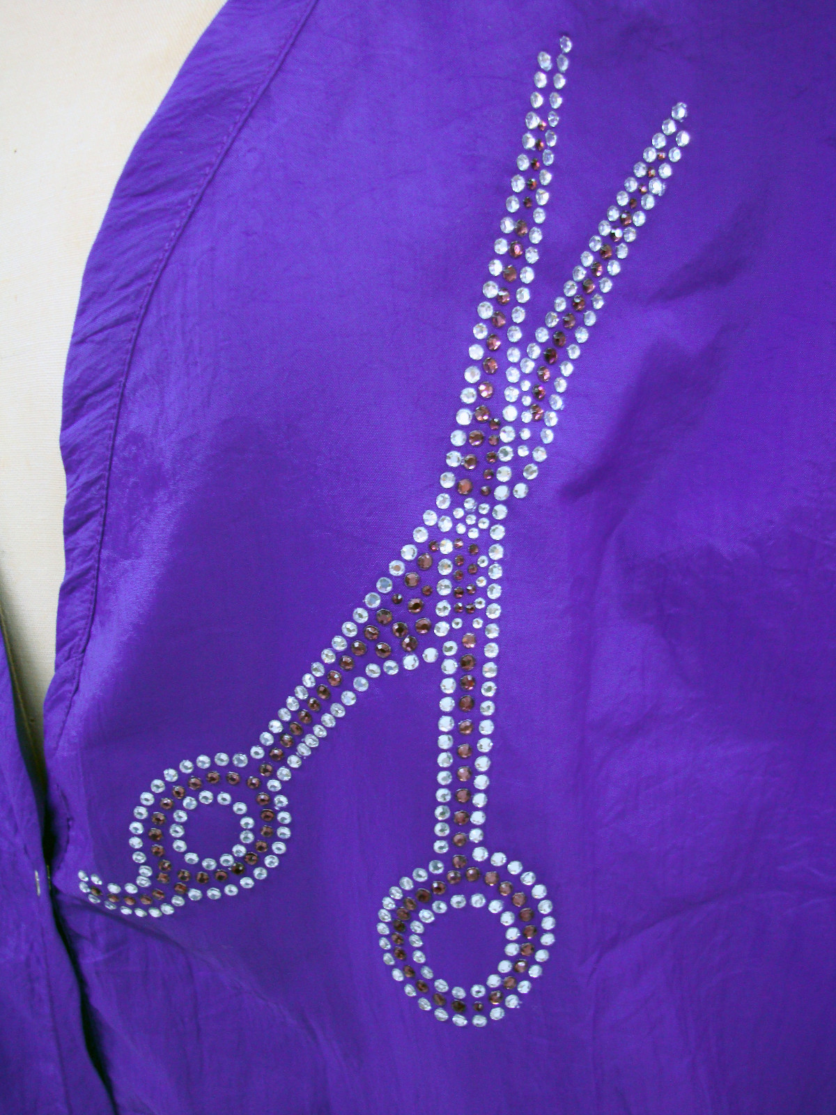 Bling Rhinestone Scissor, HAIR STYLIS, BARBER, GROOMER Vest Crinkle ...