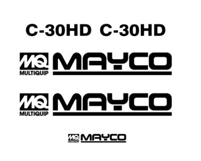 MAYCO C-30HD CONCRETE PUMP DECAL KIT STICKER SET 30 HD | eBay