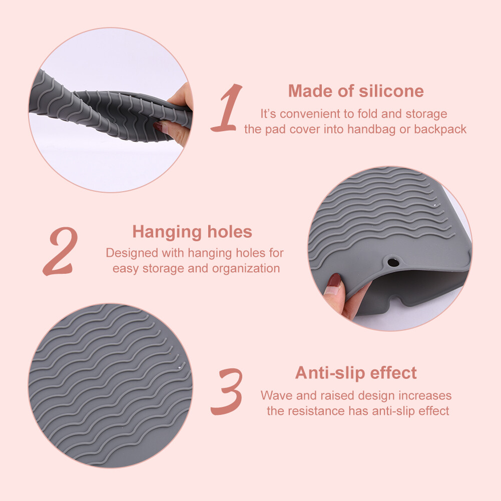 Anti Scald Cover For Hair Straightener Heat Resistant Mat Set Soft ...