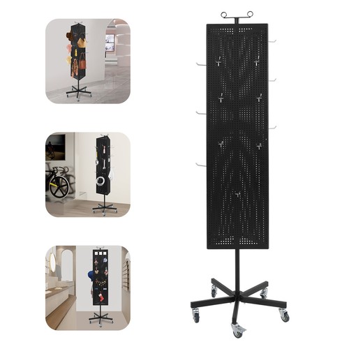 Triangular Pegboard Panels Display with Base, Pegboard Display Stand with Wheels | eBay