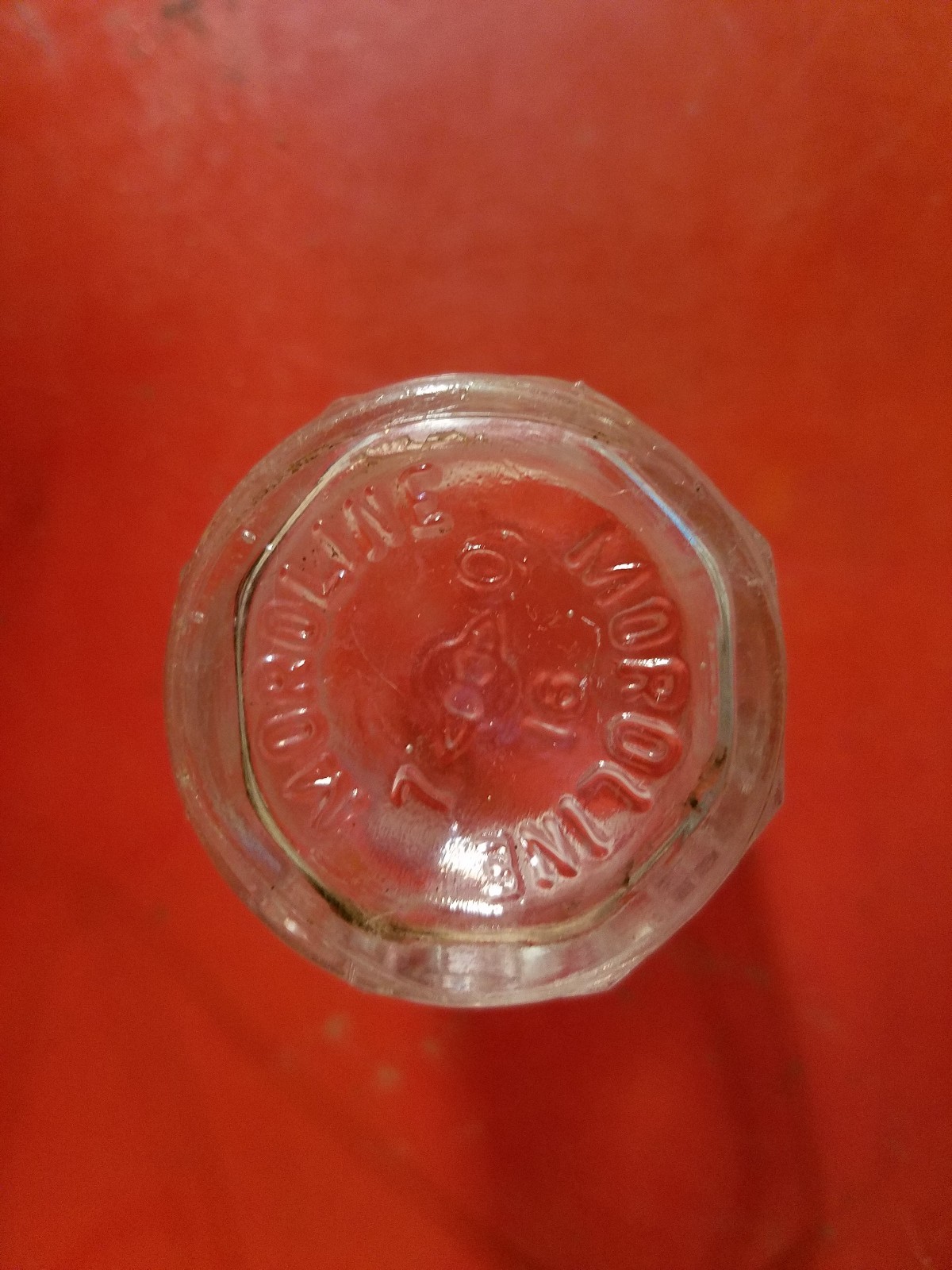 Lot Of 2 1940s Embossed Moroline Petroleum Jelly Jars vintage glass ...