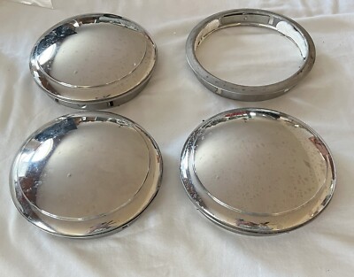 1955 Chrylser "Moon" Hub Caps & original box - shiny & bright | eBay