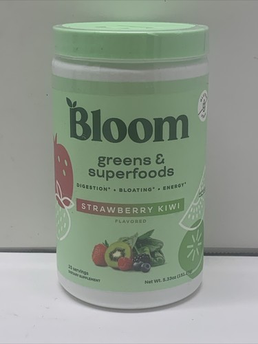 BLOOM NUTRITION Greens and Superfoods Powder Strawberry Kiwi 25 Serving ...