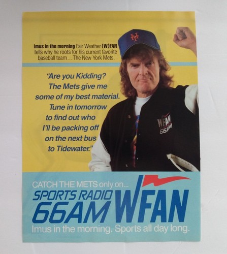 Imus In The Morning DON IMUS WNBC 66 Radio DJ Racy Magazine Print Ad | eBay