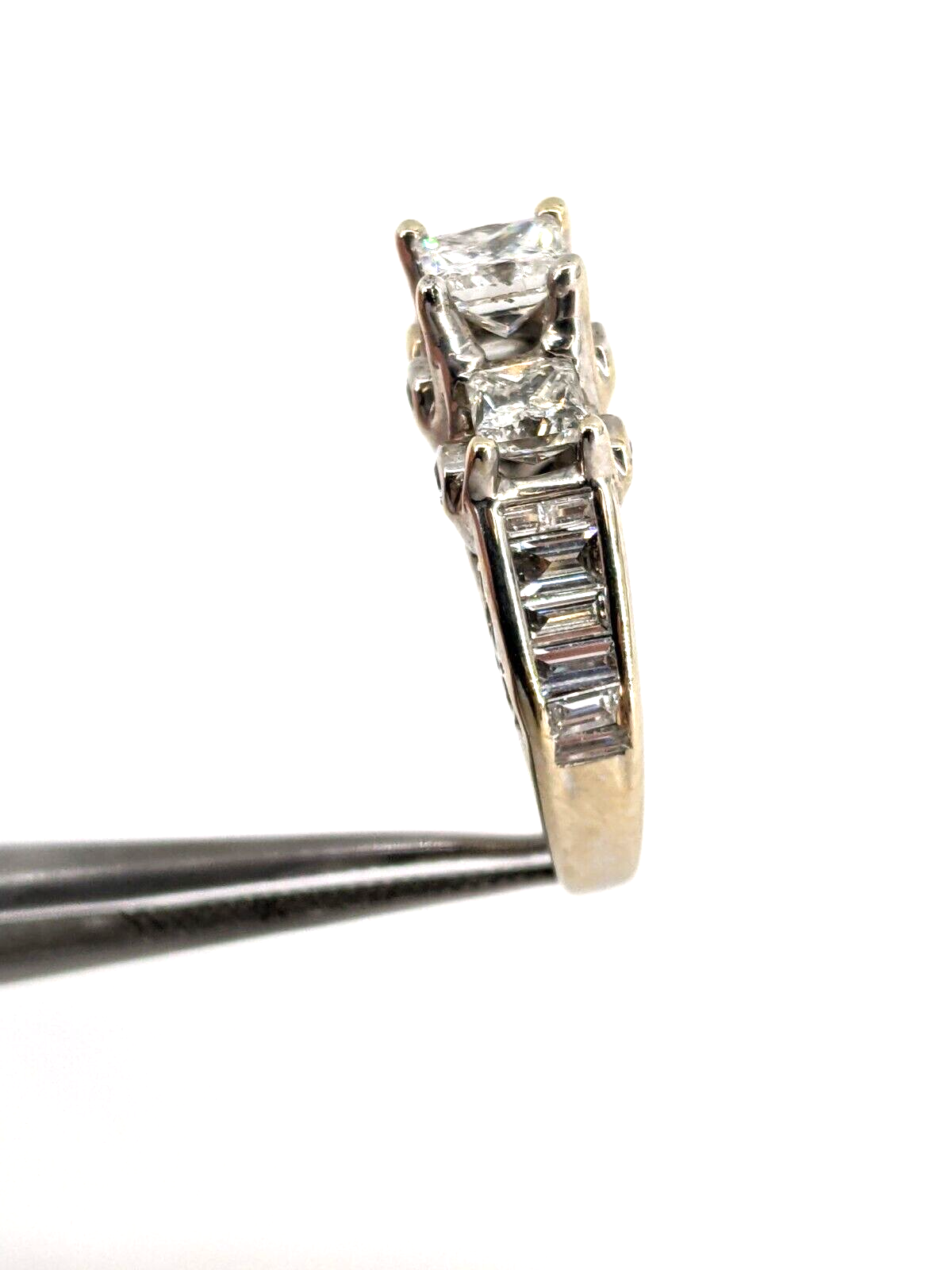 14KT White Gold 5.17g Diamond Ring (2cttw) Size 4.5 | eBay