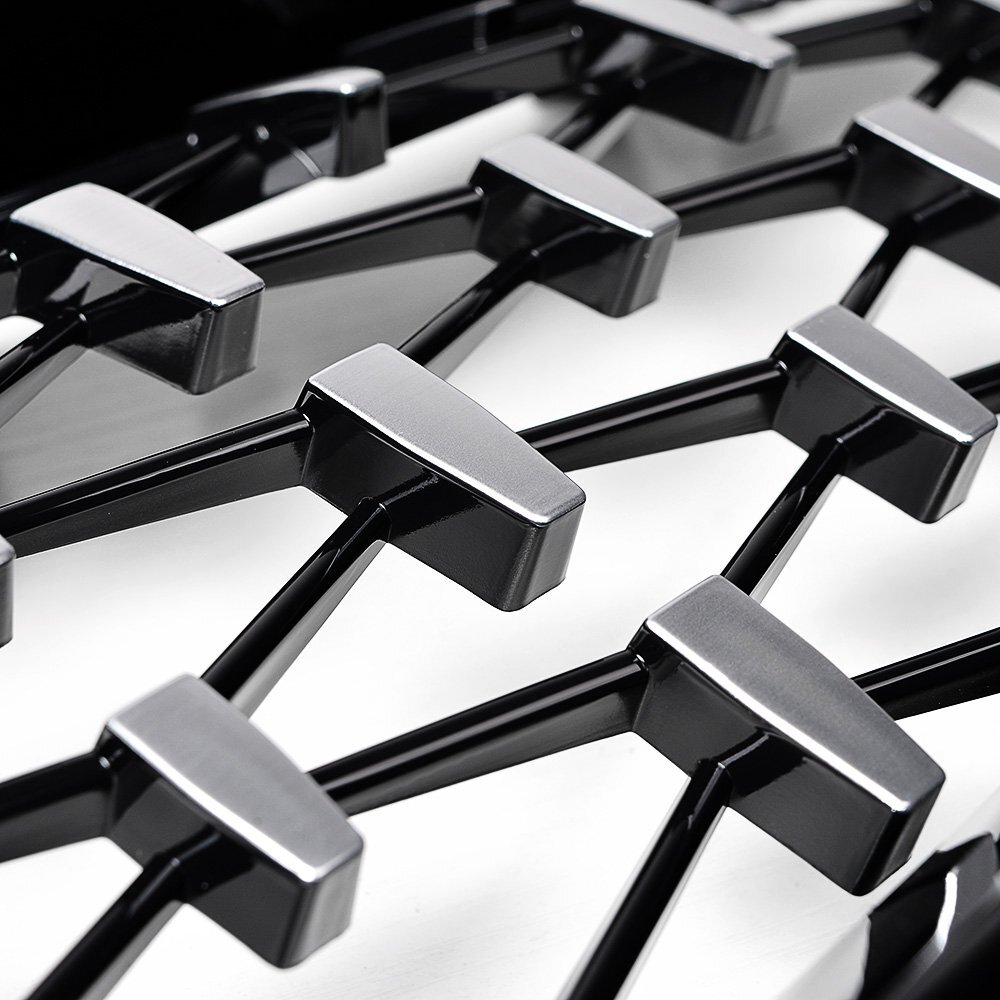 Chrome Black Diamond Front Kidney Grill For BMW E60 E61 525i 530i 528i ...