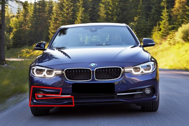 BMW 3 F30 F31 15-17 Front Sport O/s Right Air Inlet Finisher Trim ...