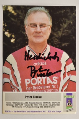 Peter Ducke - DDR Meister 63/68/70 Fußball - original Autogramm - - ca ...