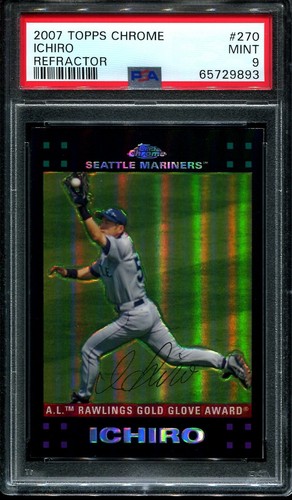 PSA 9 MINT 2007 Topps Chrome Ichiro #270 Refractor | eBay