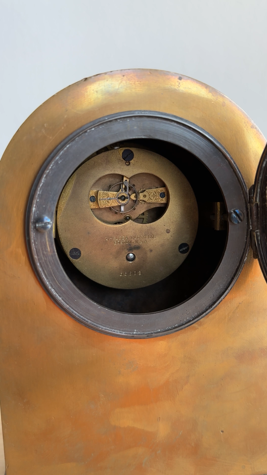 Antique Theodore Starr Chelsea Clock Co. Brass Mantle Clock - 8.25” | eBay