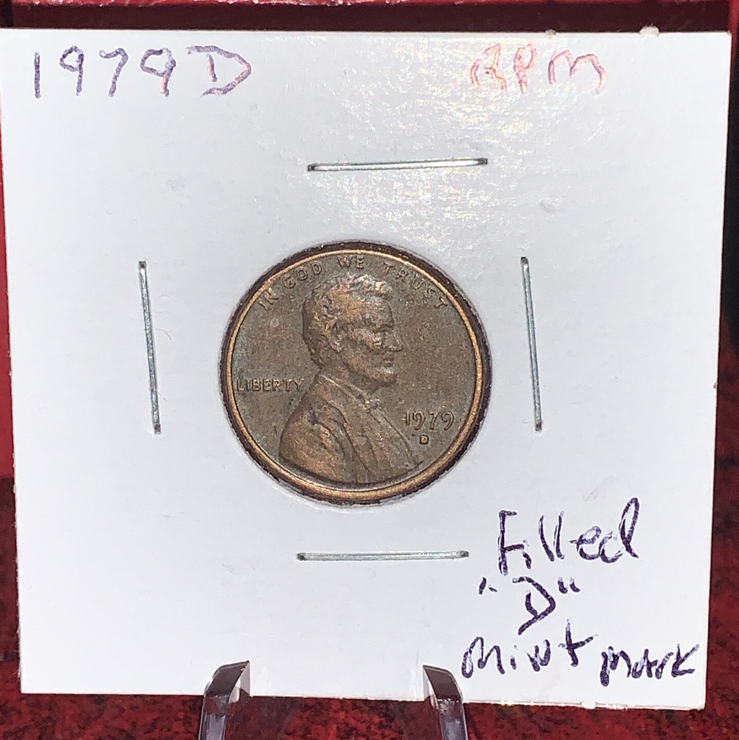 Very Rare 1979 Small Filled D Mint Mark US Coin Penny Error Mistake | eBay