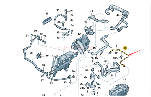 for AUDI A8 Quattro 2018 Genuine 4g0 121 081al Engine Coolant Reservoir ...