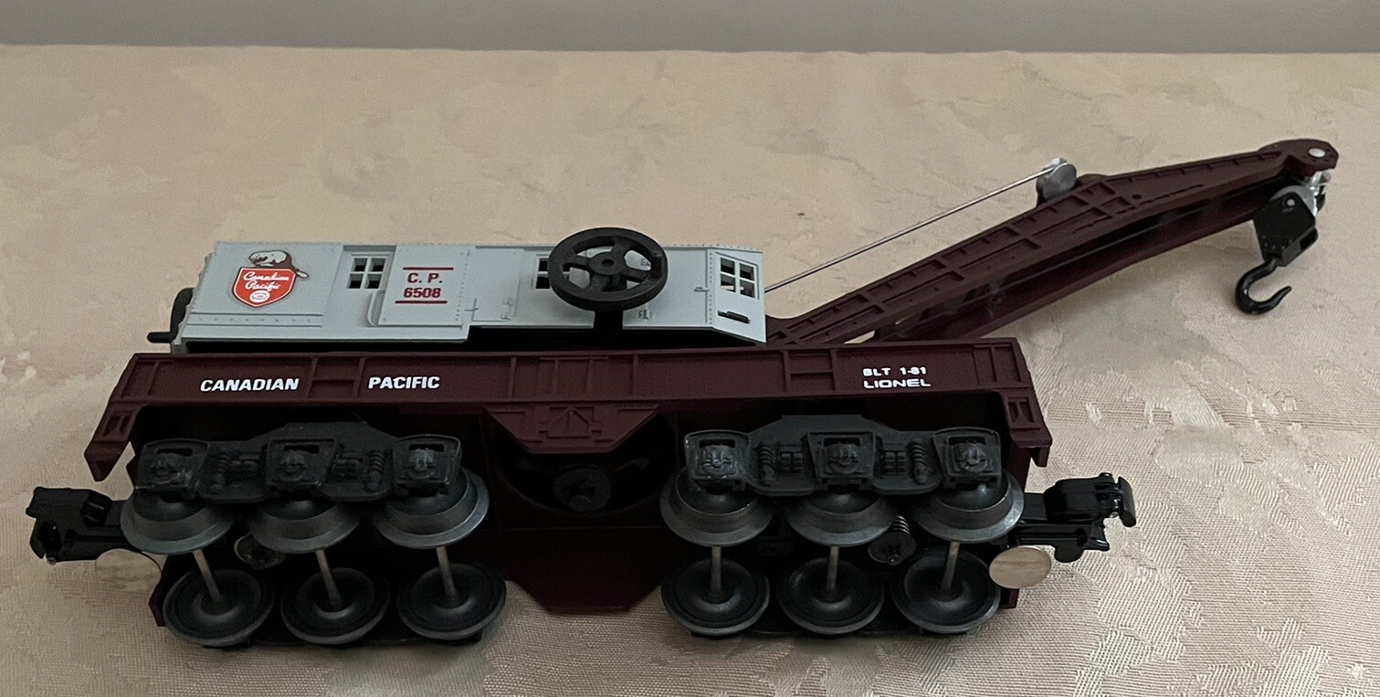 VINTAGE LIONEL 6-6508 CANADIAN PACIFIC SIX-WHEEL CRANE CAR, LIMITED ...