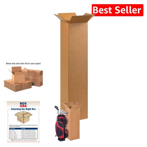 Tall 10x10x48 Corrugated Boxes for Shipping Lamps, Golf Clubs & More ...