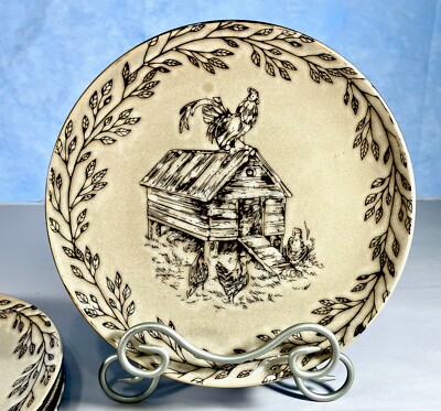 Pfaltzgraff RARE Farmhouse Rooster Style Dinner Plate ~ Farm Country ...