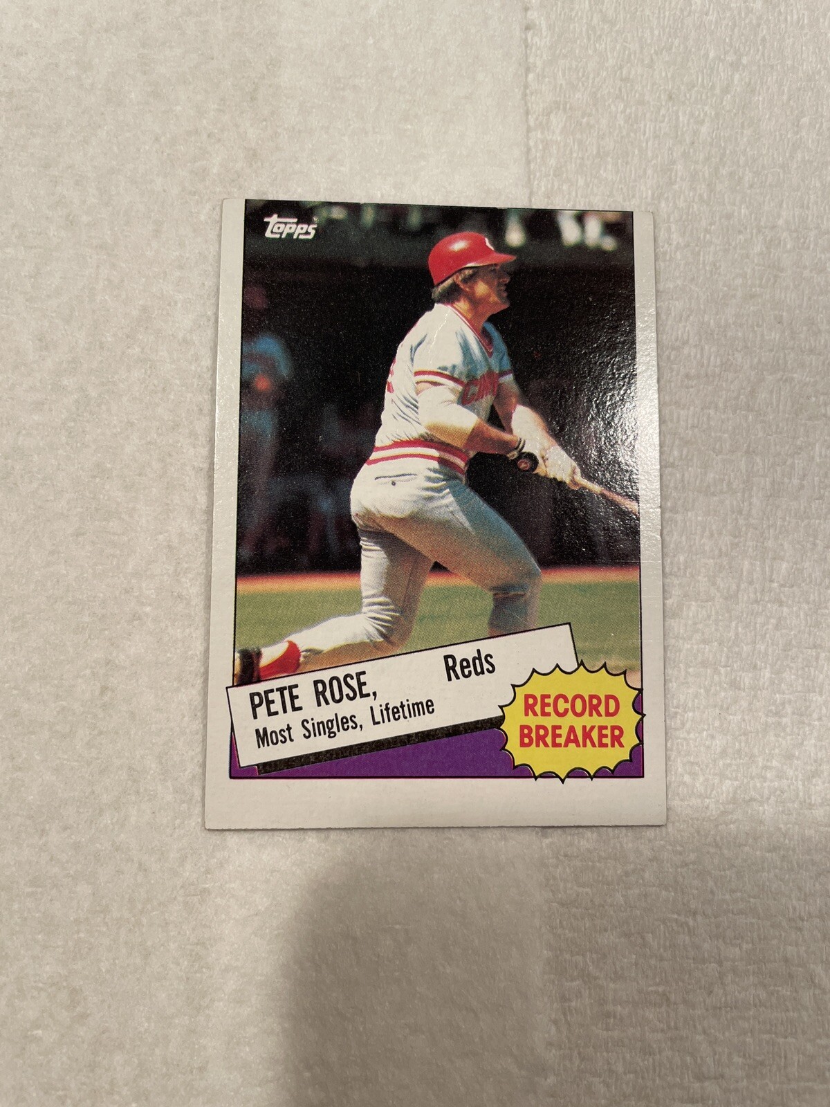 1985 PETE ROSE TOPPS Error Card RecordBreaker MINT CONDITION Rare ...