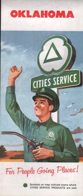 1961 Cities Service Road Map: Oklahoma NOS | eBay