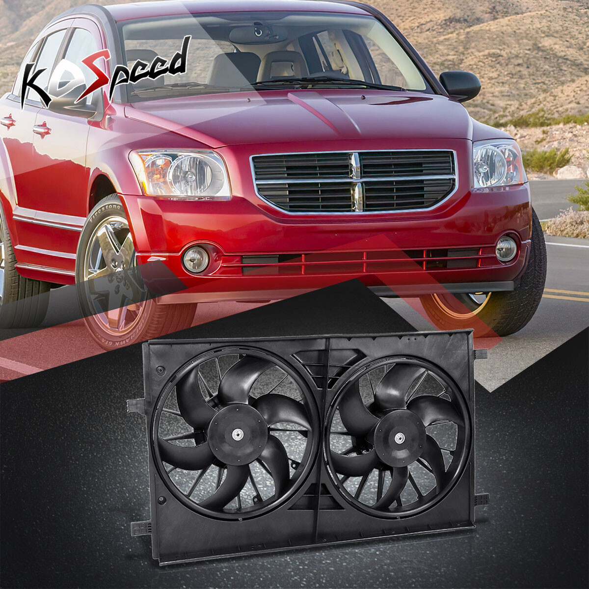 Factory Style Radiator Cooling Fan Assembly for 08-09 Dodge Caliber 2 ...