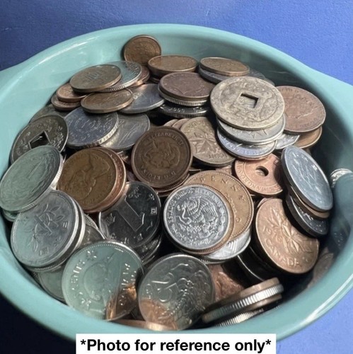 Gigantic Bulk Random Lot of 100 Assorted Foreign Coins From Around the ...