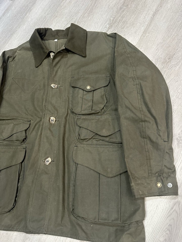 Vintage CC Filson Style 462 Tin Cloth Waxed Jacket Coat Hunting Size ...