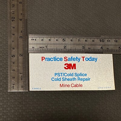 Vintage 3M Sticker PST Cold Splice Cold Sheath Repair Mine Practice ...