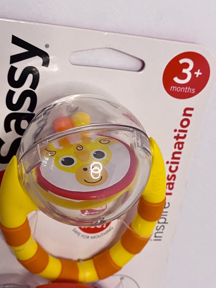 Sassy Flip And Grip Baby Rattle 3+ Months Zebra Giraffe New | eBay