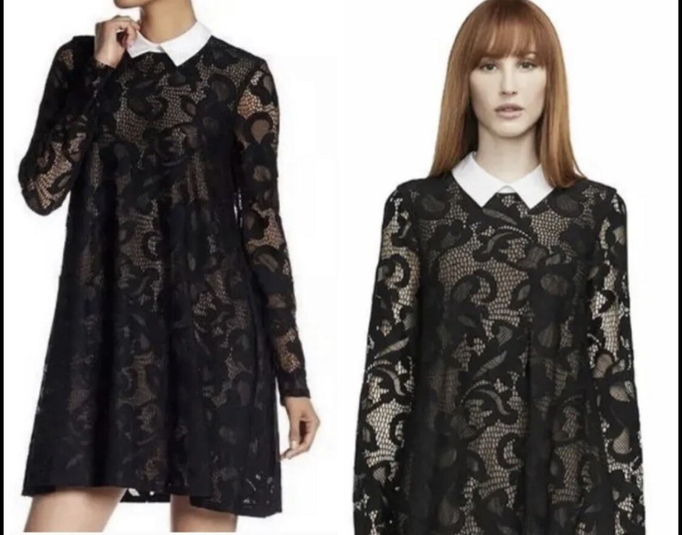 $248 NEW WOMEN'S BCBG MAXAZRIA ROXINE LONG SLEEVE LACE A-LINE DRESS SZ ...