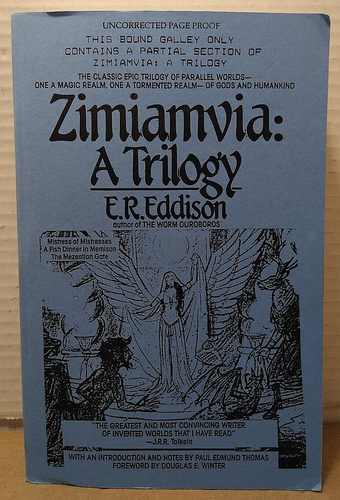 Zimiamvia: A Trilogy by E.R. Eddison 1992 Uncorrected Proof Partial ...