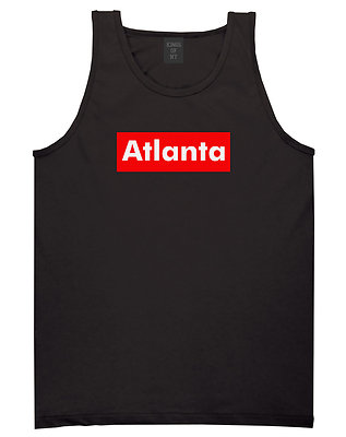 Atlanta Georgia ATL Red Box Tank Top T-Shirt | eBay
