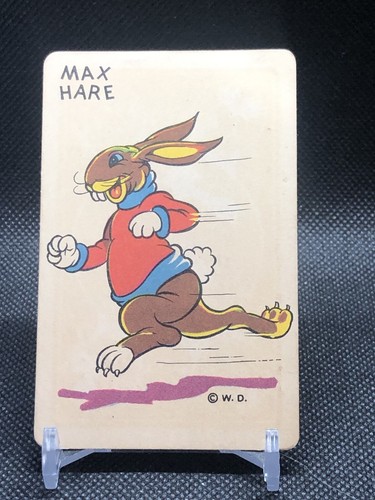 1937 WHITMAN MICKEY MOUSE OLD MAID CARD Max Hare | eBay