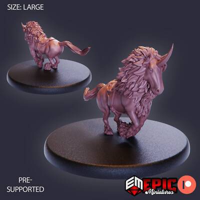 Maned Unicorn Mount | DnD Miniatures | Fantasy |Tabletop Gaming ...