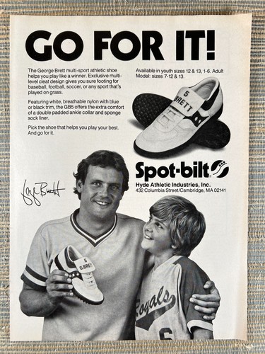 Spot-bilt GB5 Cleat Athletic Shoe George Brett Sports 1982 Vintage ...
