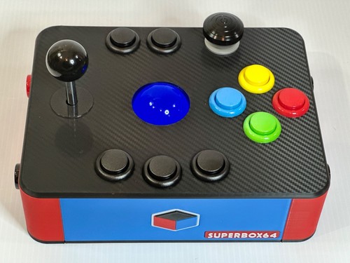 USB Retro Arcade Game Controller w/ Joystick Spinner Blue LED Trackball ...