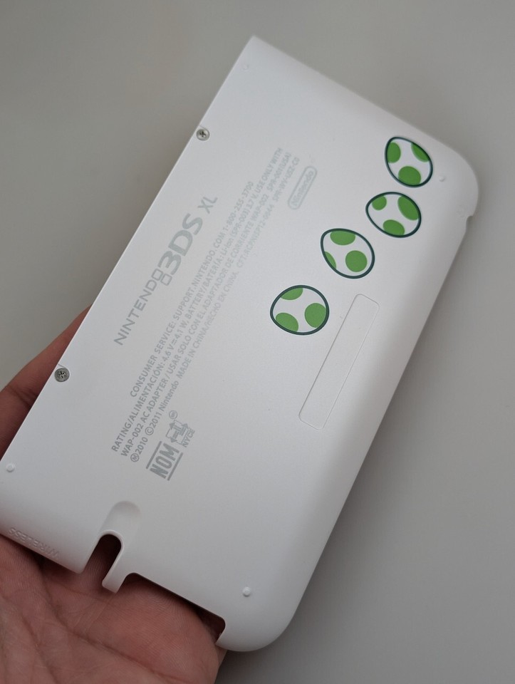 Nintendo 3DS XL Yoshi Edition Replacement Top Shell + Battery Cover ...