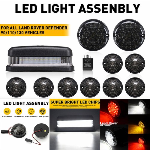 11x Lights Bulb LED Lamp Set For LAND ROVER DEFENDER 90 110 Amber/White ...