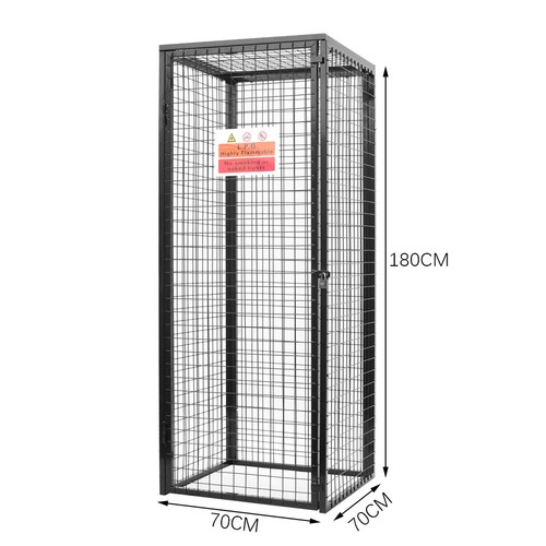 Galvanised Steel Gas Bottle Cage Cylinder Storage Security Lockable ...