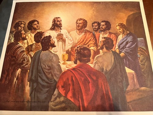 Vintage 1949 8x10 Picture Of Jesus And His Disciples Singing A Hymn | eBay