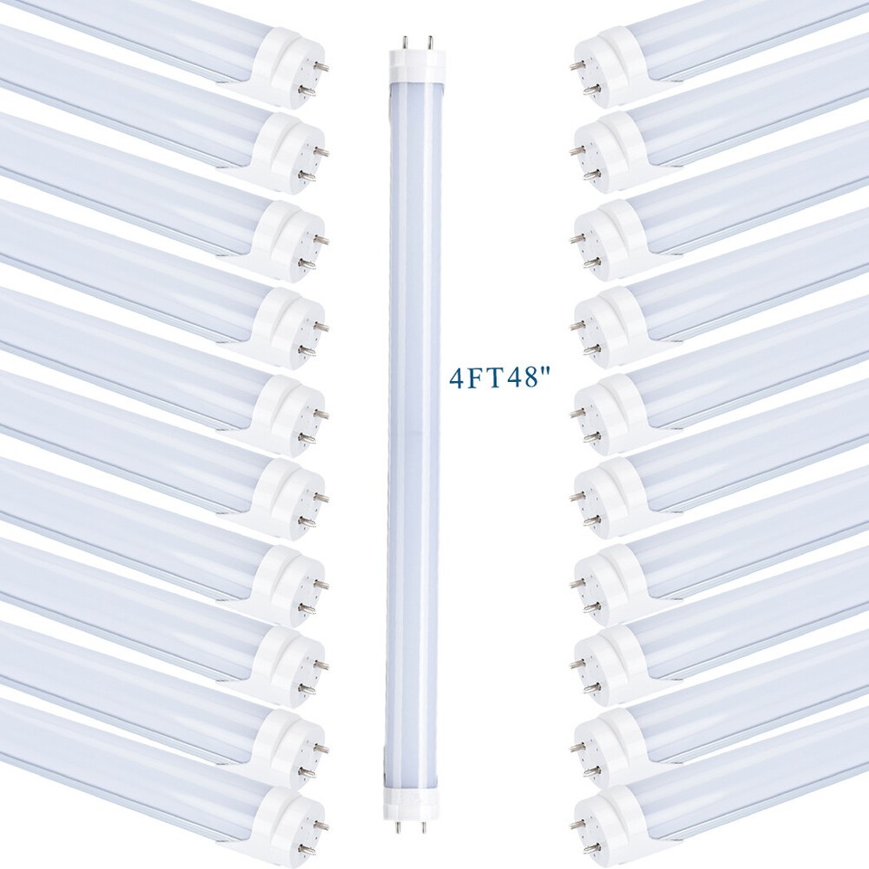 10-100 PACK T8 4 FT LED Tube 6000K 6500K 22W Fluorescent Replacement ...