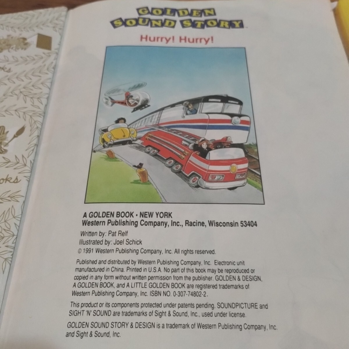 Golden Sound Story Hurry! Hurry! WORKING VERY RARE a Little Golden Book ...