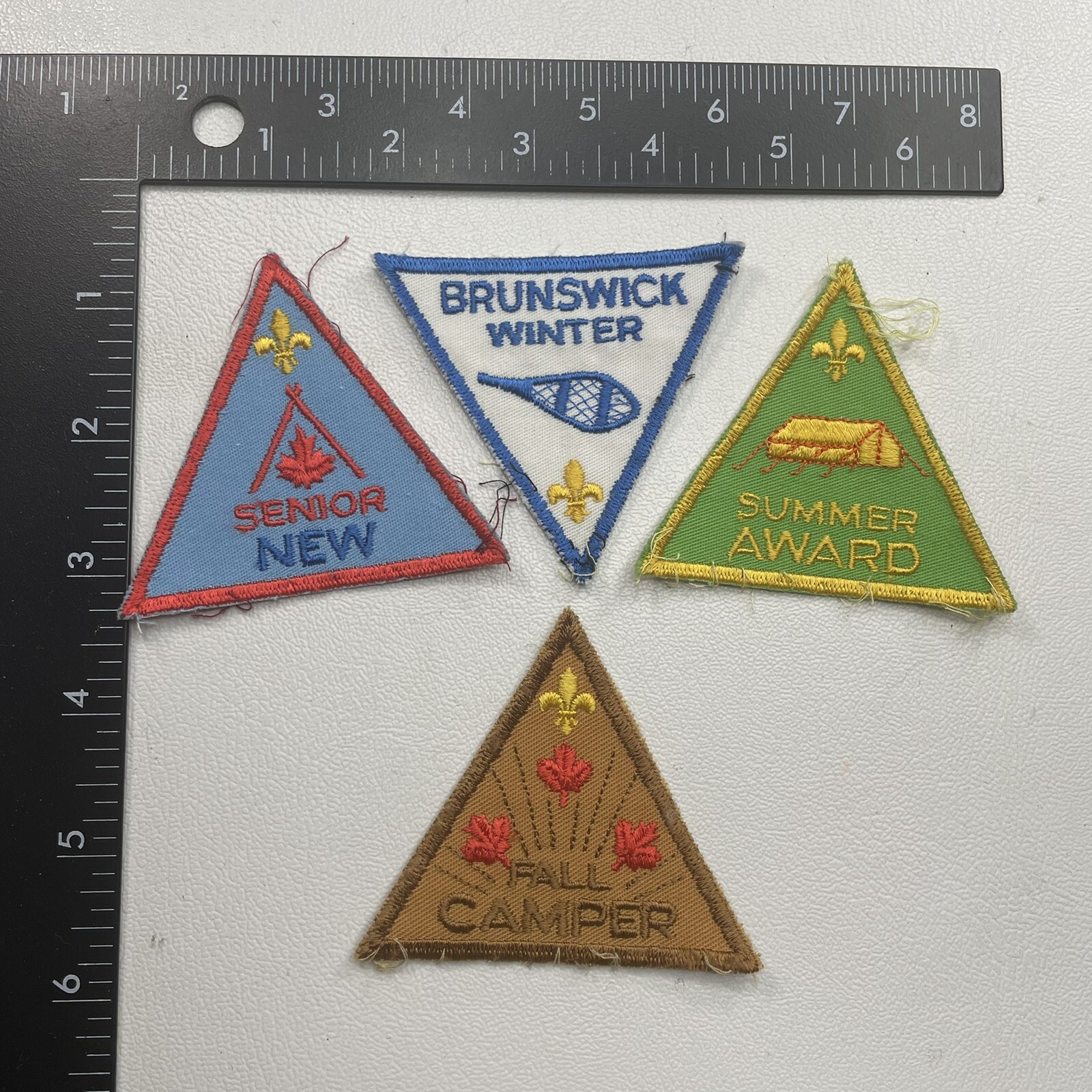 Vtg Lot Of 4 Boy Scouts Patches SENIOR NEW BRUNSWICK WINTER SUMMER FALL ...