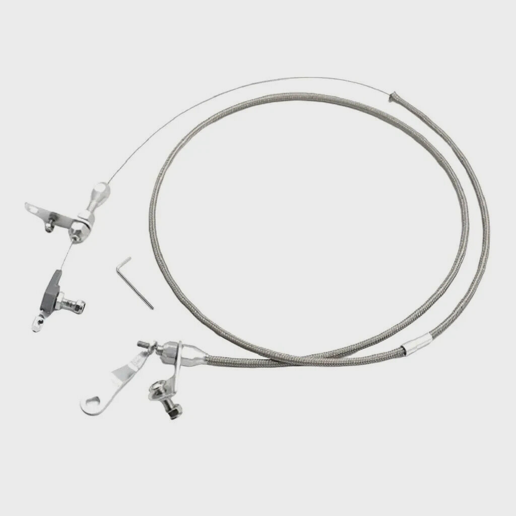 Chrysler 904 Transmission Kickdown Cable Kit Stainless Steel Braided ...